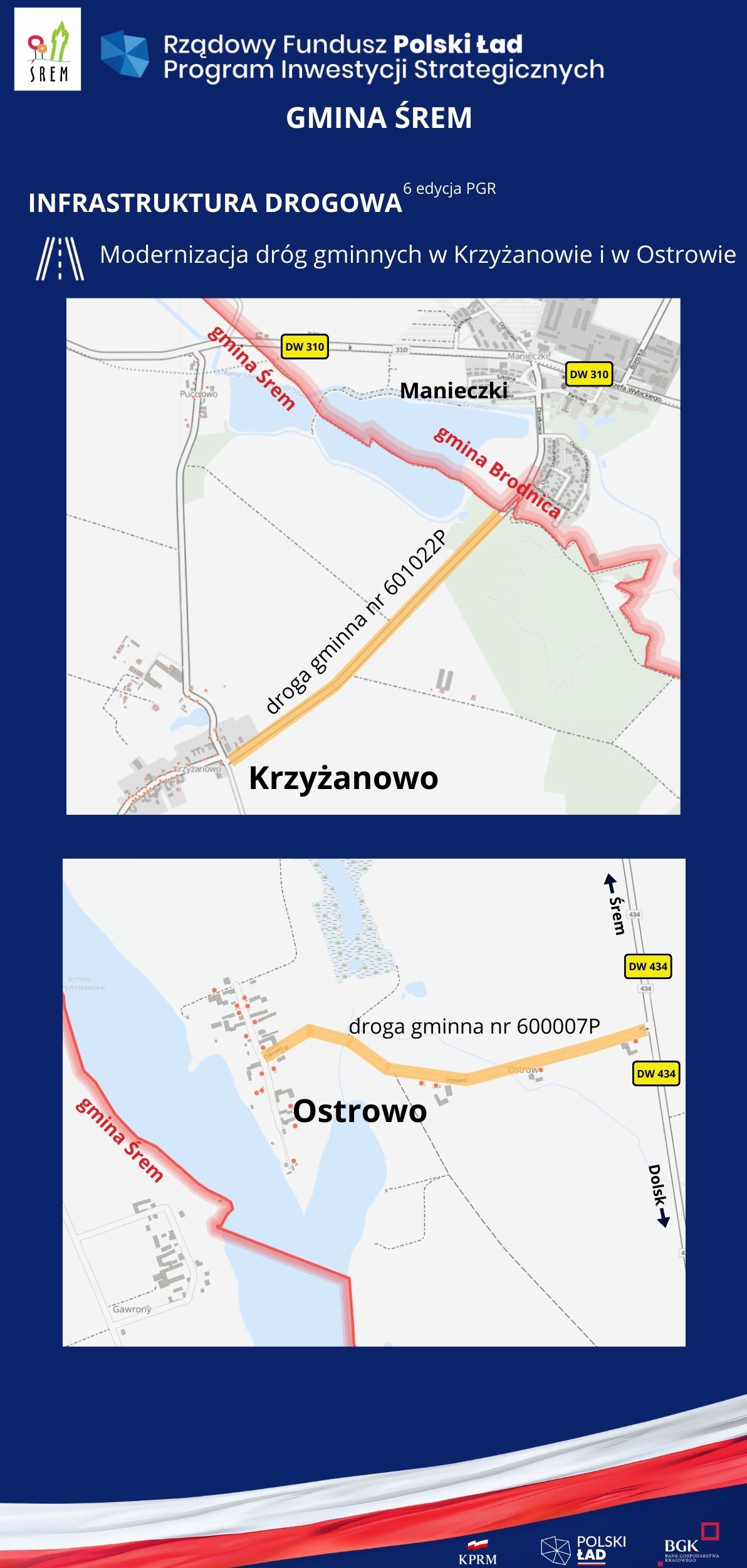 Gmina Śrem przebuduje drogi do Krzyżanowa oraz do Ostrowa - Śrem