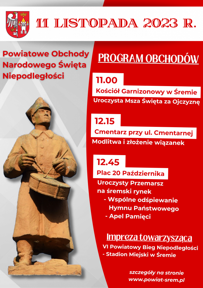 Powiatowe Obchody Narodowego Święta Niepodległości - 11 listopada 2023 ...
